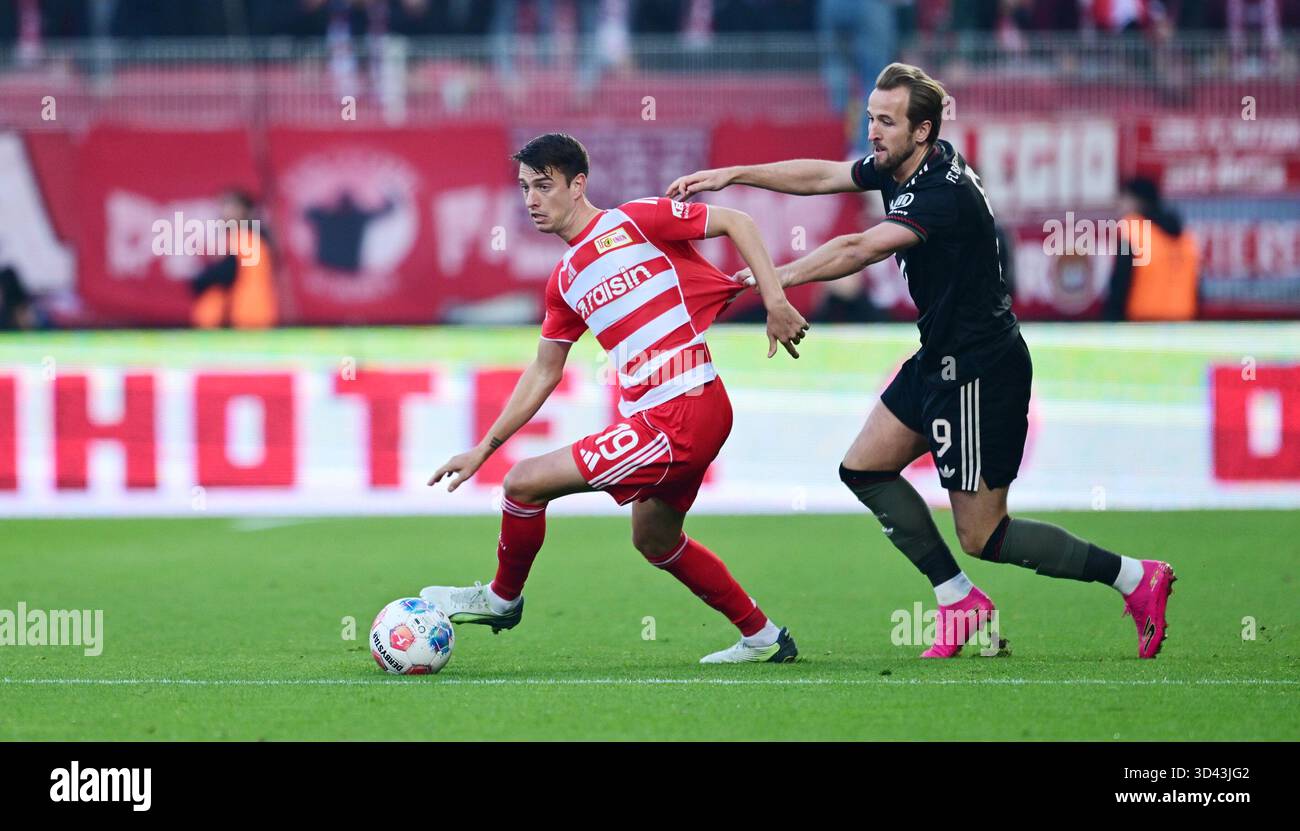 from left: Janik Haberer, Harry Kane (Bayern) Berlin, November 8, 2025 ...