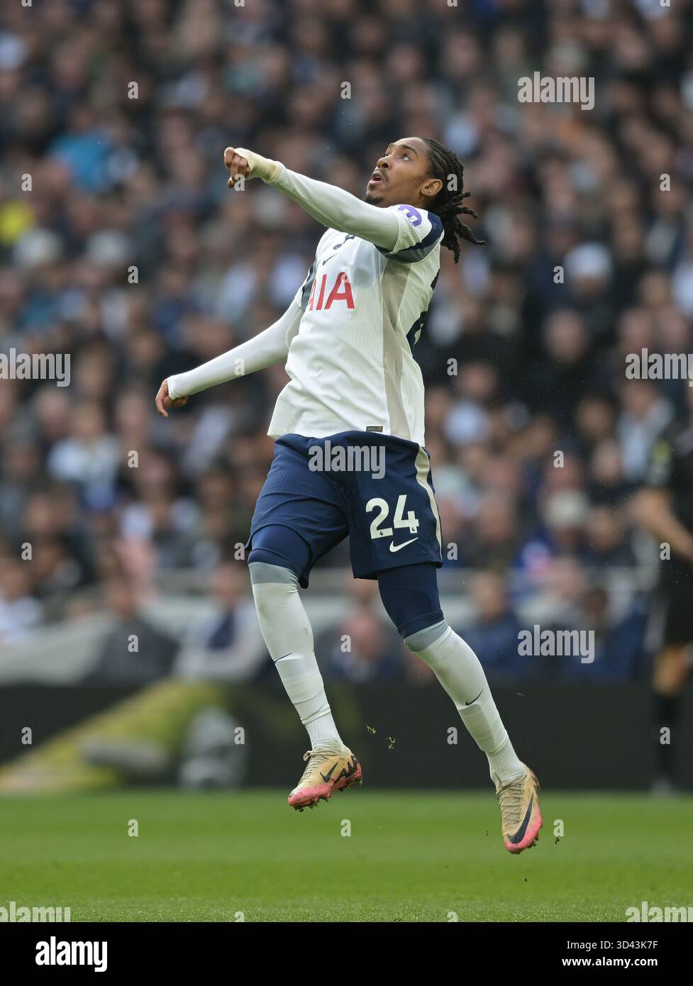 London, UK. 8th Nov, 2025. Djed Spence of Tottenham Hotspur during the ...
