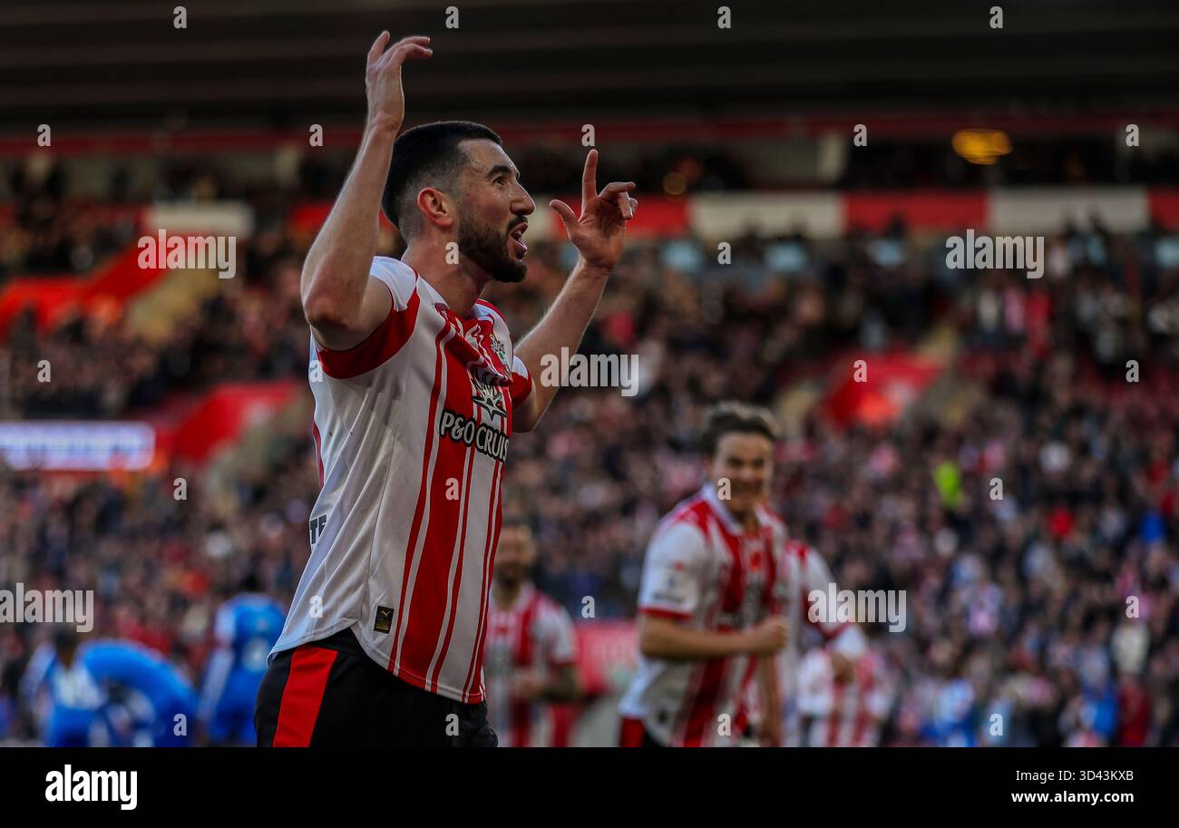 Southampton's Finn Azaz celebrates scoring their side's second goal of ...