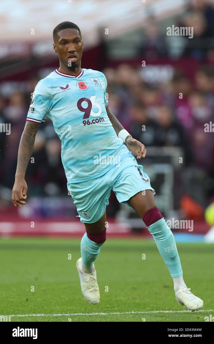 Burnley’s Jaidon Anthony during the Premier League match at the London ...