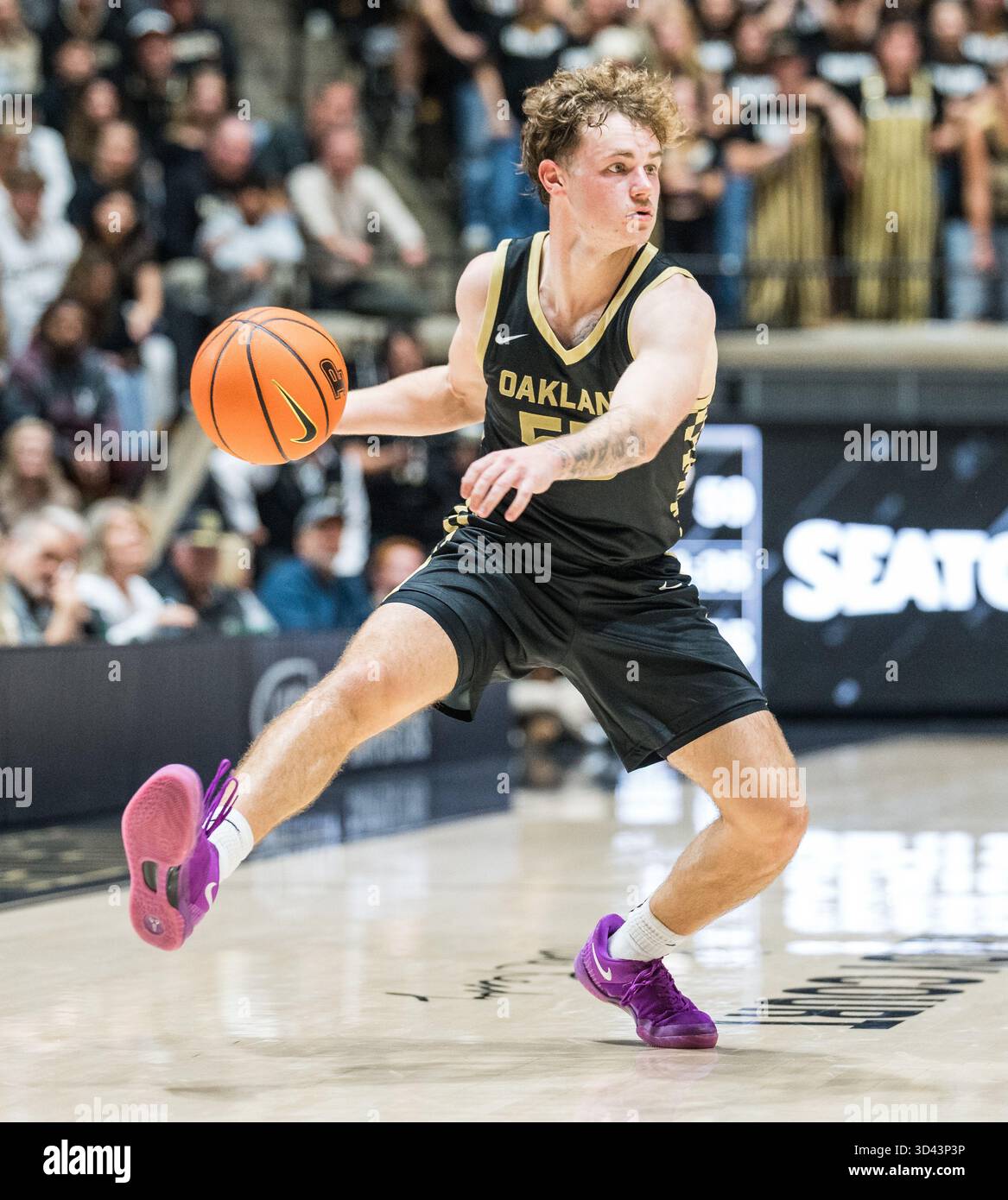 November 7, 2025, West Lafayette, Indiana, USA: Oakland guard BRODY ...