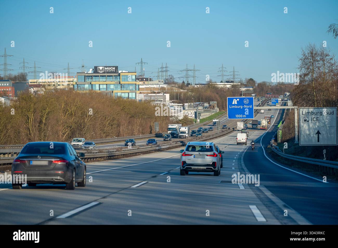 Autobahn A 3 bei Limburg Nord, Deutschland, BLF, *** A 3 freeway near ...