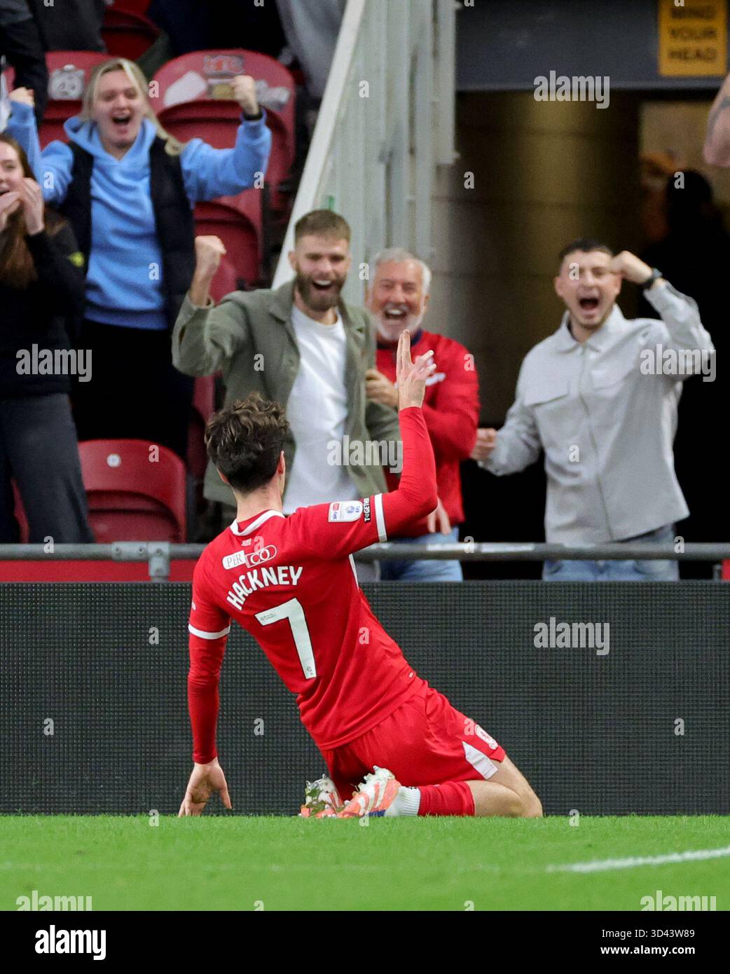 Middlesbrough's Hayden Hackney celebrates after scoring his sides ...