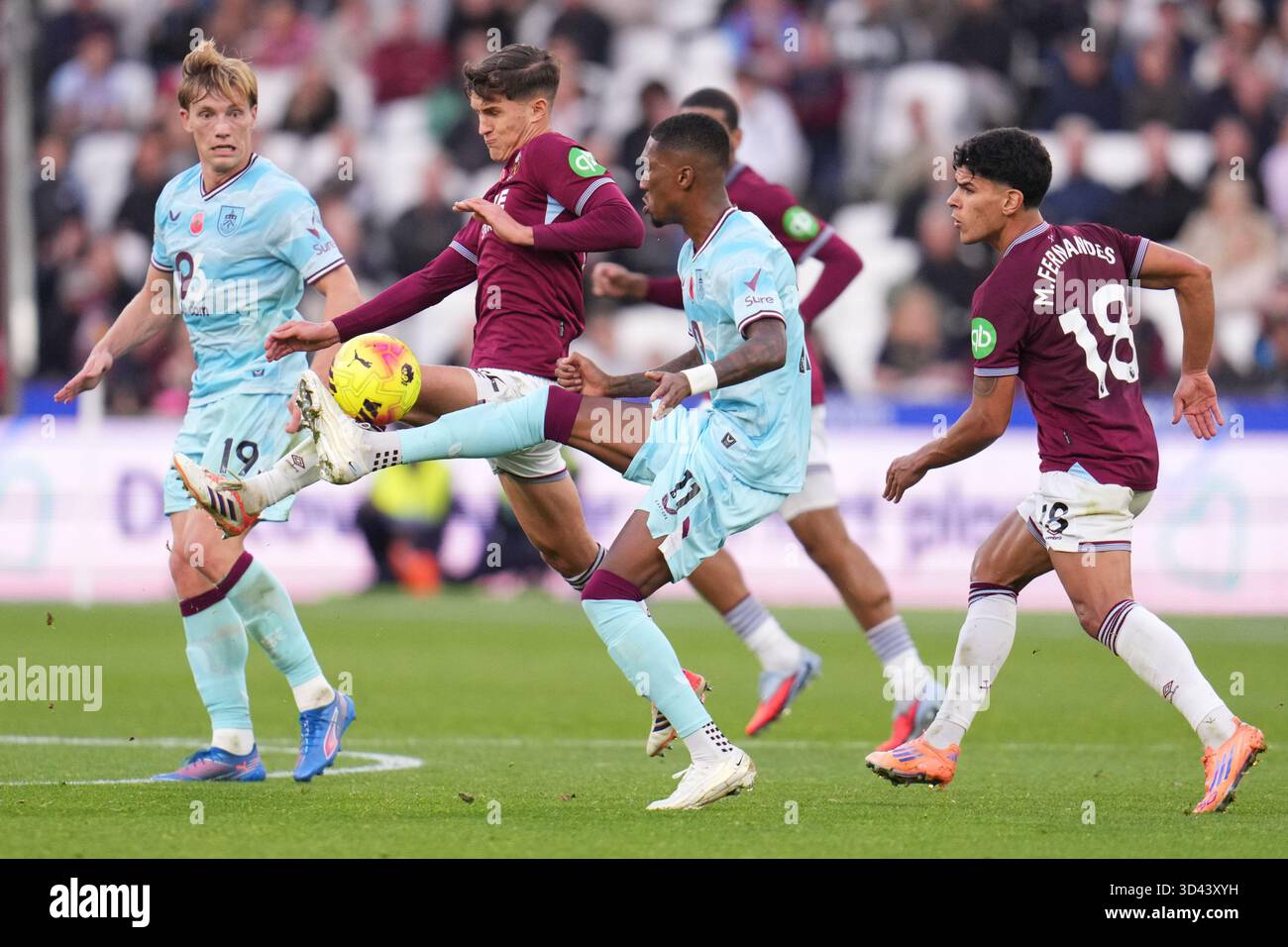 during the Premier League match West Ham United vs Burnley at London ...