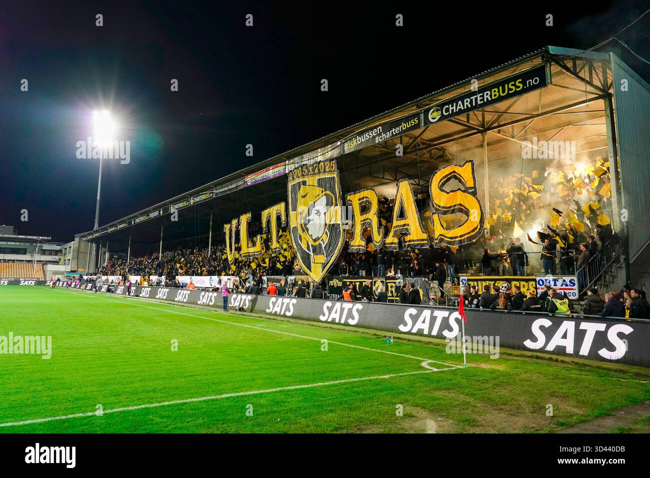 Lillestrøm 20251108. Lillestrøm Ultras in the 1st division football ...