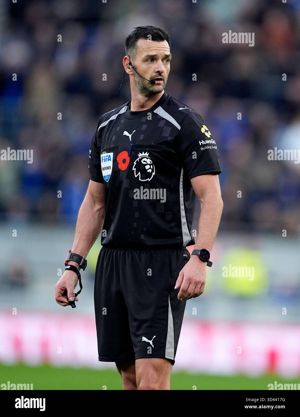 Referee Andrew Madley during the Premier League match at the Hill ...