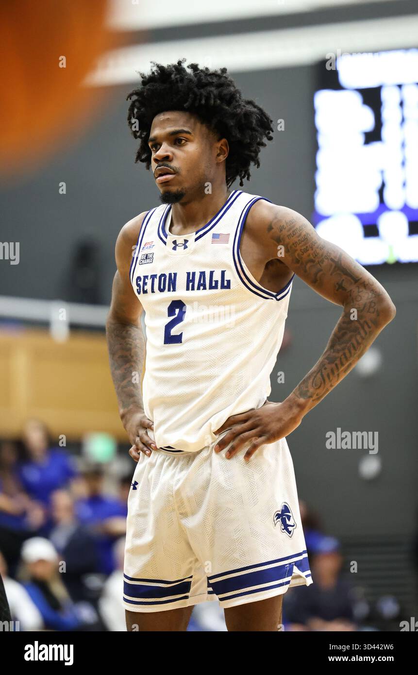 Nov 7, 2025; South Orange, New Jersey, USA; Seton Hall guard Tajuan ...