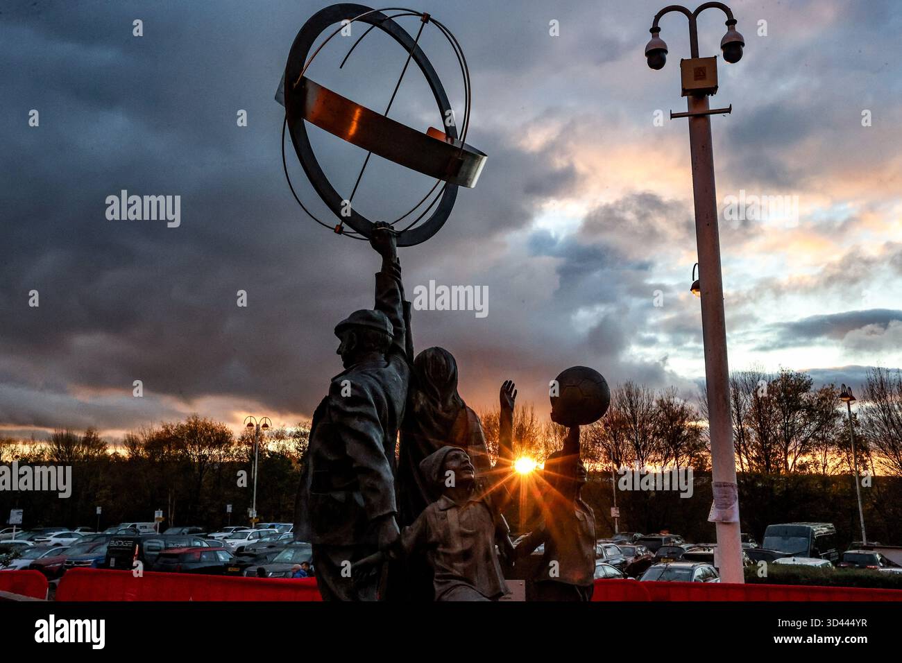 A general view of the remembrance memorial at the Stadium Of Light as ...