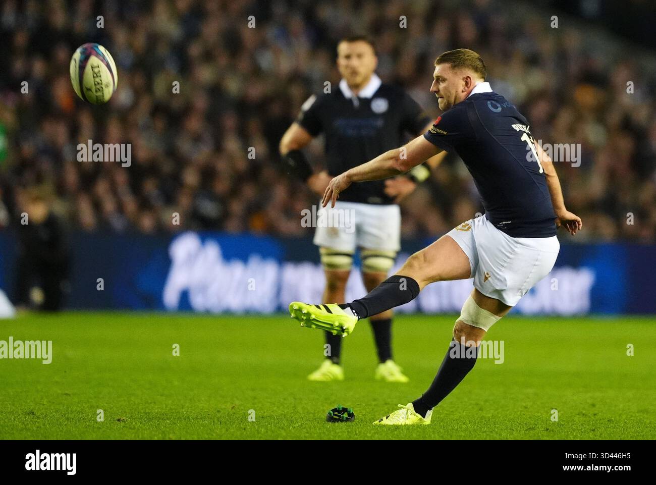 Scotland's Finn Russell scores a penalty during the Quilter Nations ...