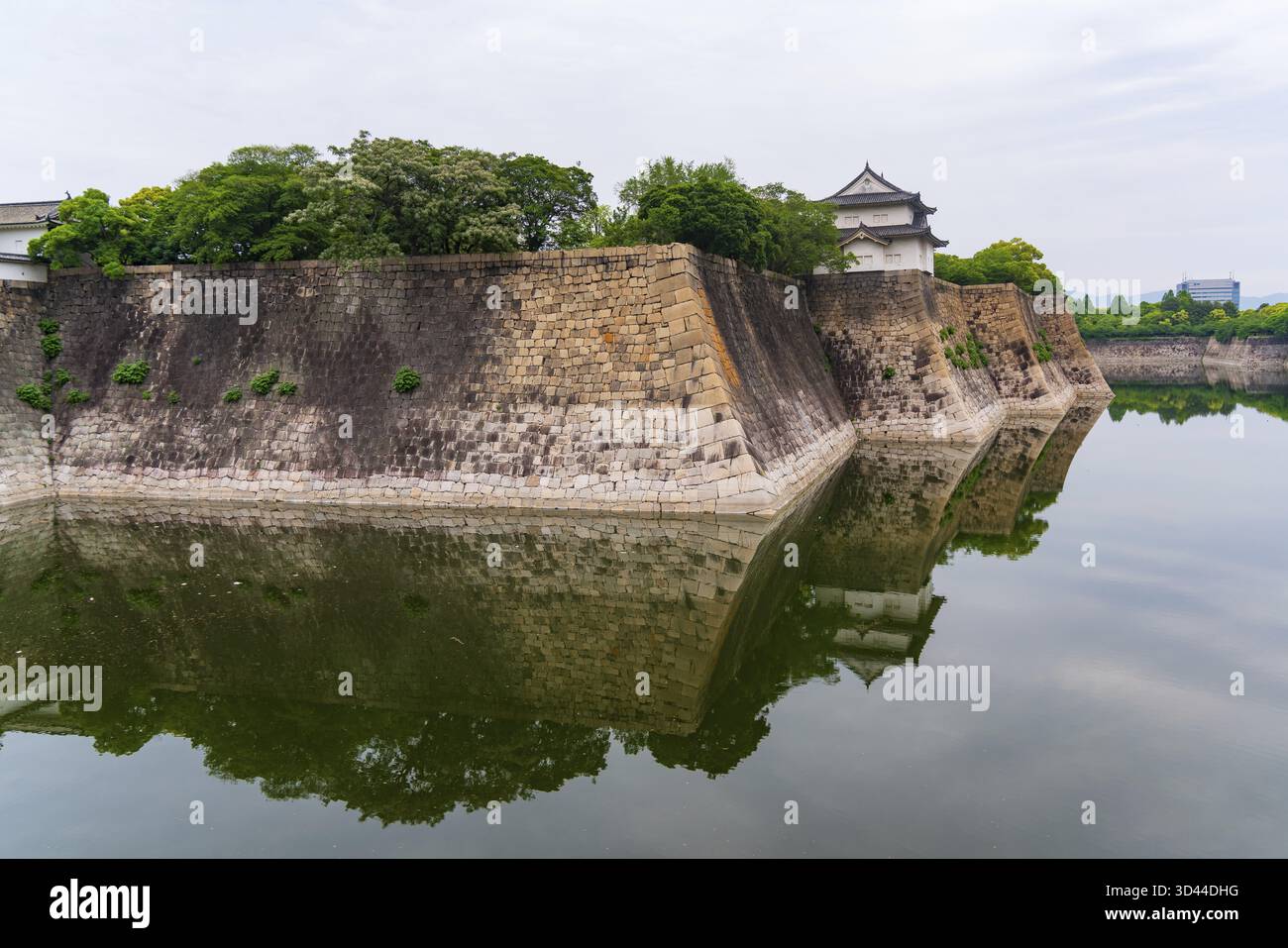 Moat of Tenshu, the most famous castle in Osaka, Japan Stock Photo - Alamy