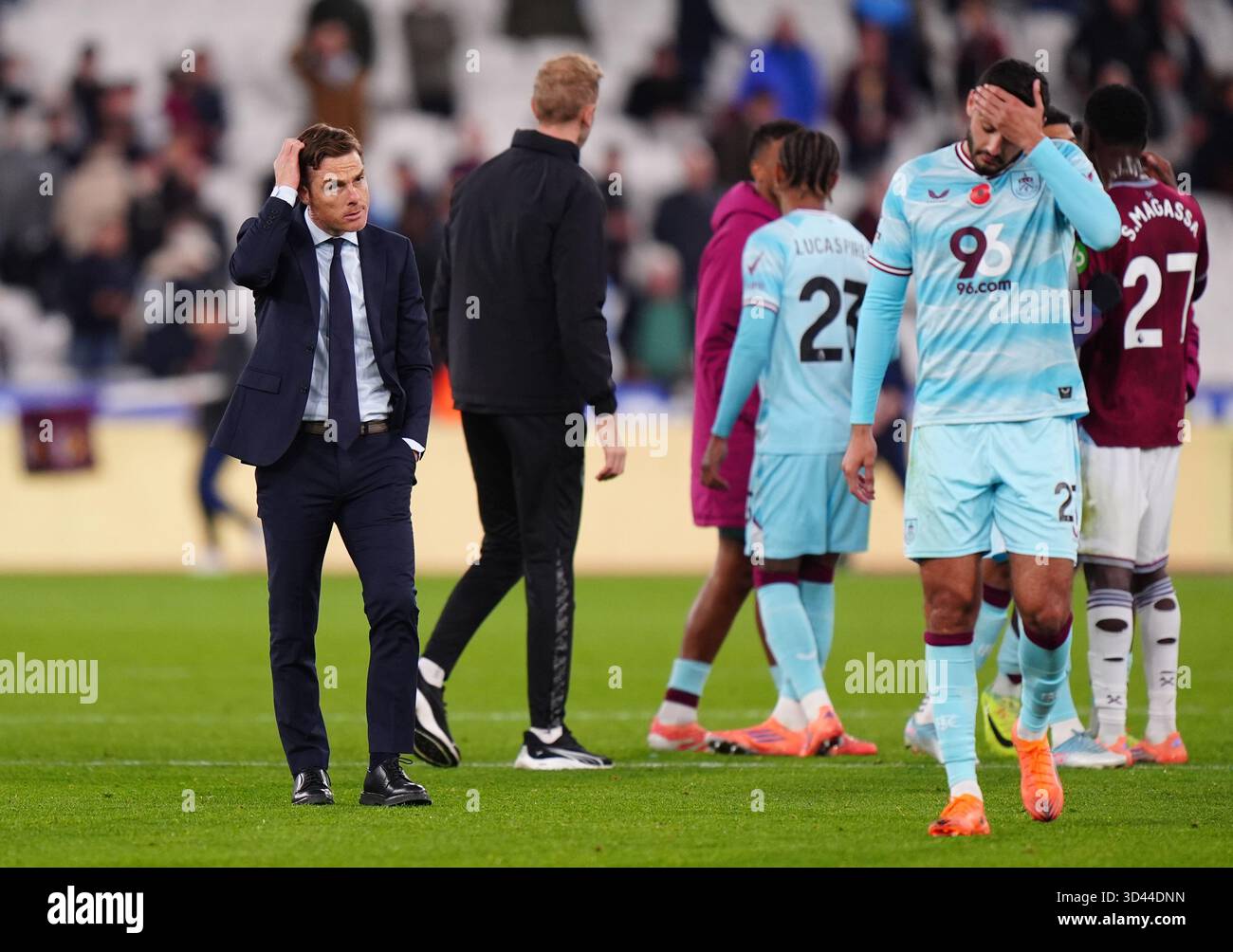 Burnley manager Scott Parker after the Premier League match at the ...