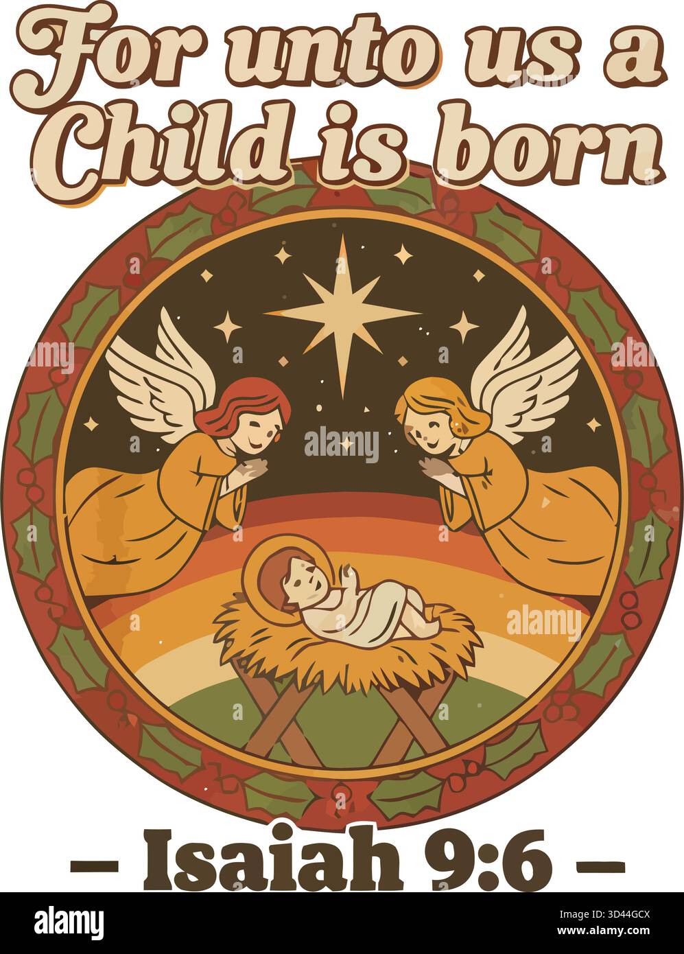 Baby jesus born on Stock Vector Images - Alamy