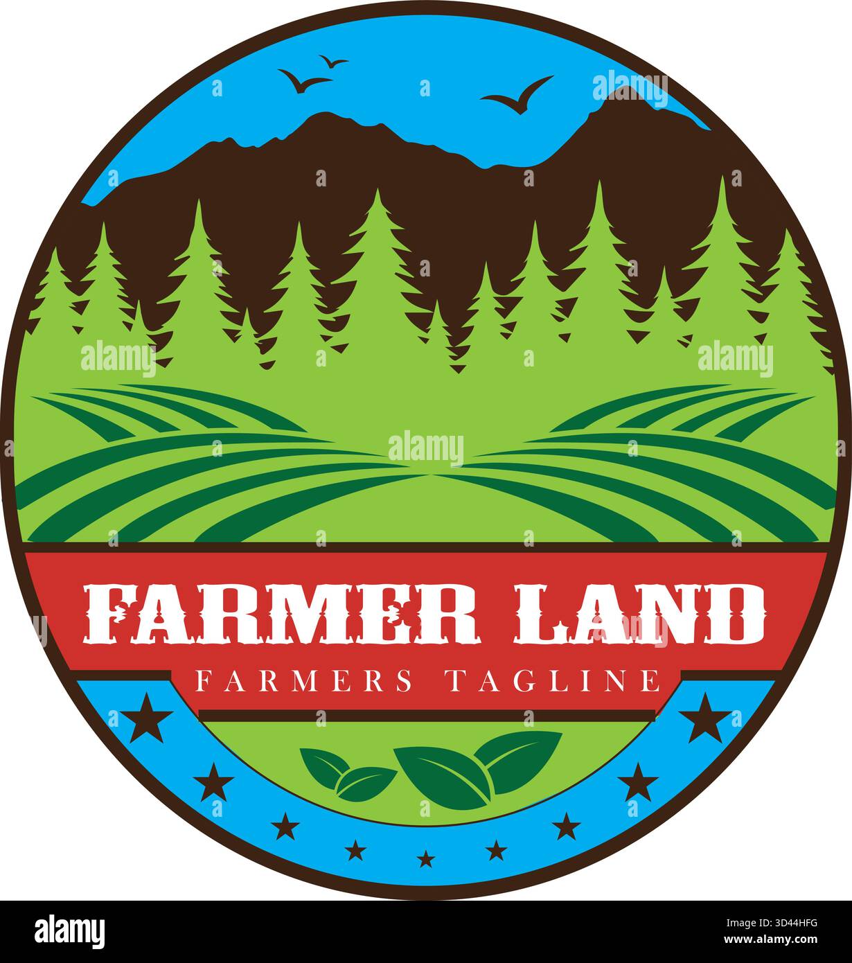 Rural landscape farm scenery Cut Out Stock Images & Pictures - Alamy