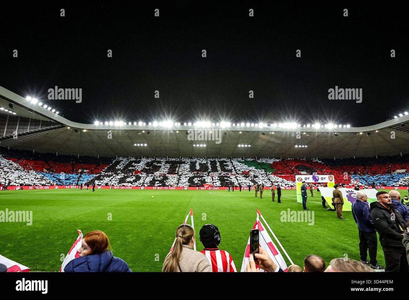 The Remembrance Day display at the Stadium Of Light during the Premier ...