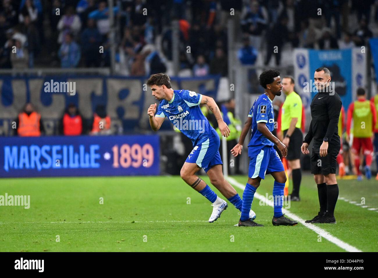 17 Matt ORILEY O RILEY (om) - 08 Angel GOMES (om) during the Ligue 1 McDonald's match between ...