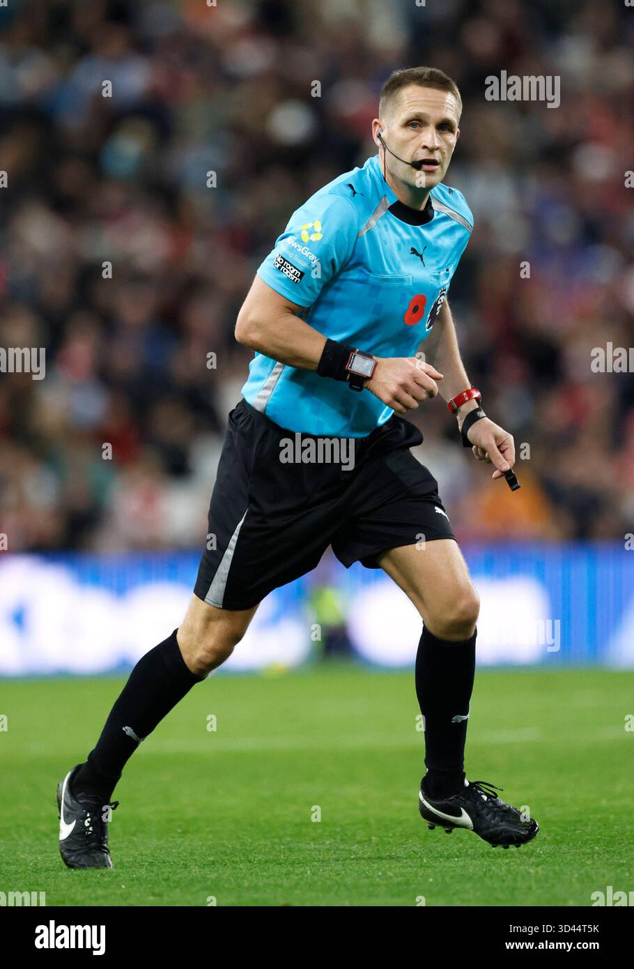 Referee Craig Pawson during the Premier League match at the Stadium of ...