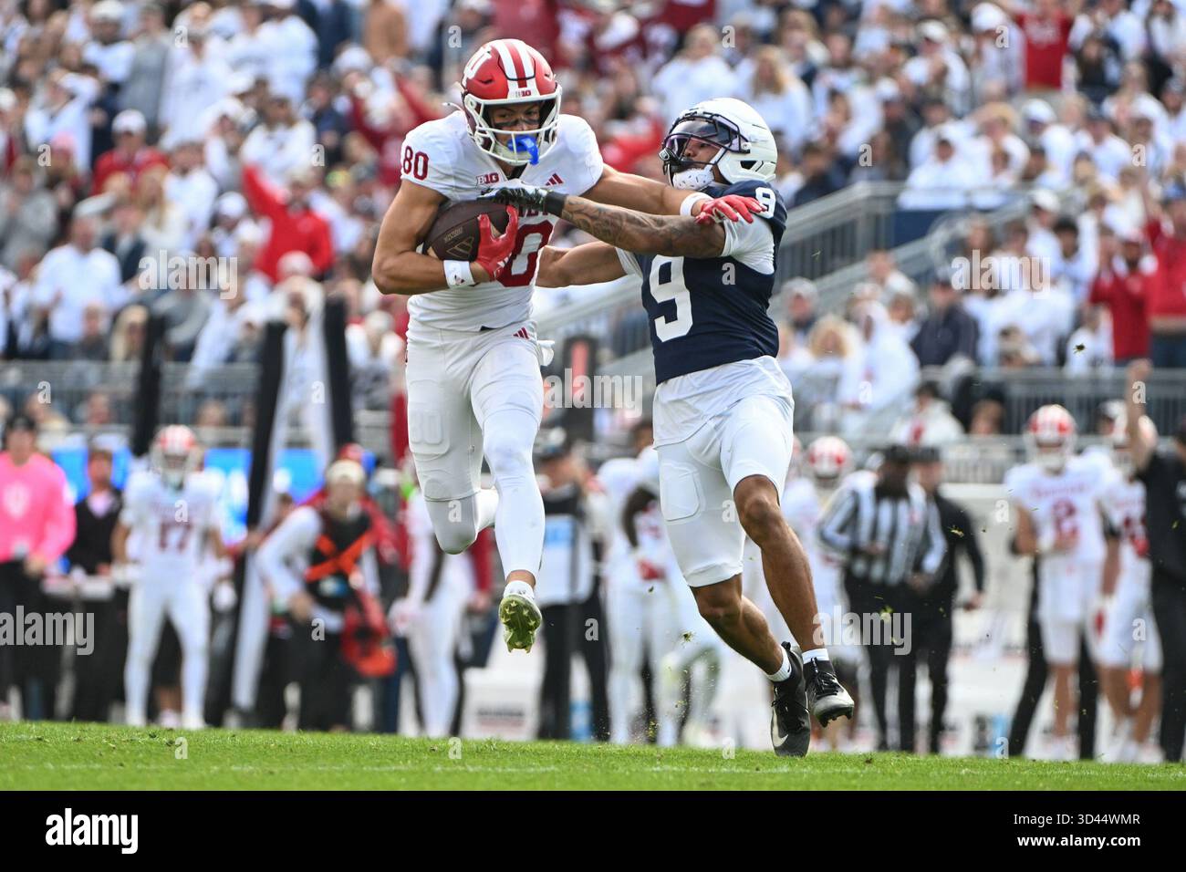 Penn State cornerback Elliot Washington II (9) tackles Indiana wide ...