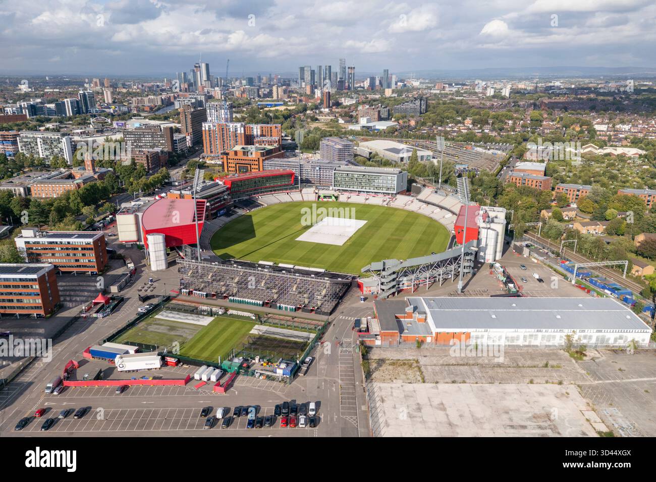 Aerial view of the Old Trafford Cricket Ground, Old Trafford ...