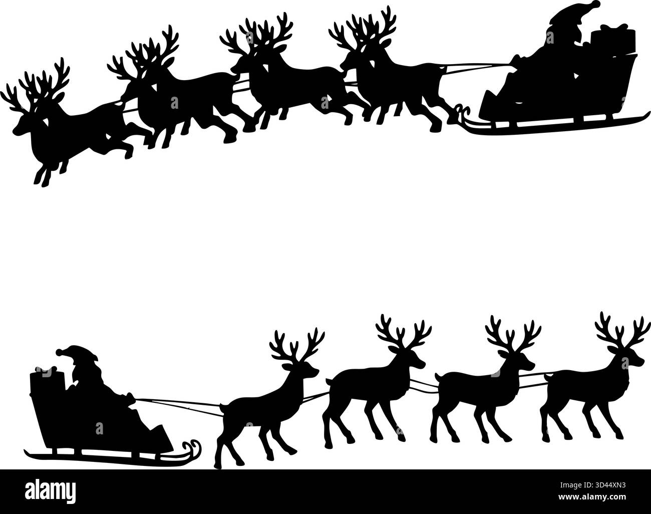 Reindeer snow black Stock Vector Images - Alamy