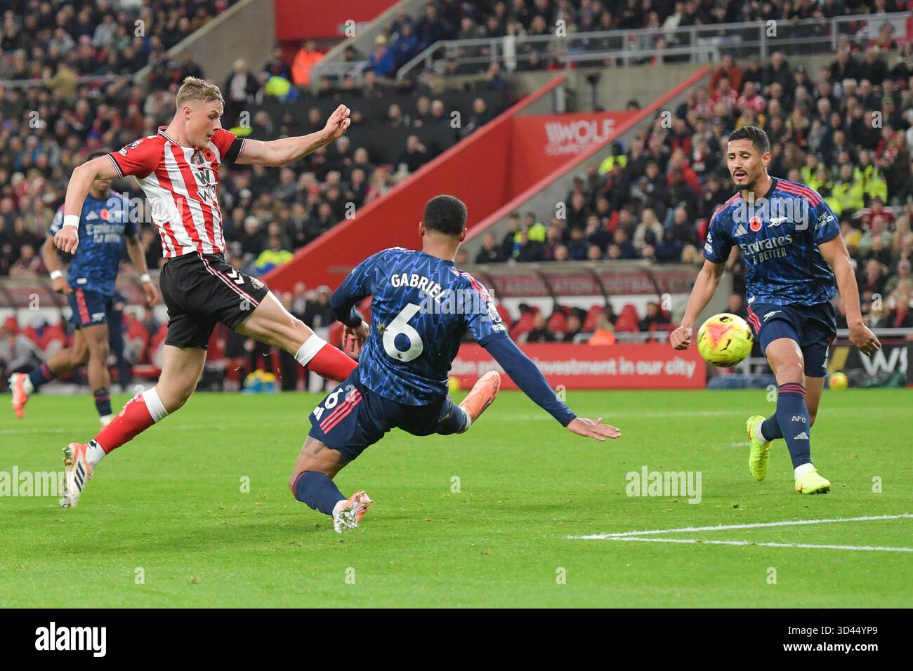 Dan Ballard of Sunderland AFC opens the scoring for Sunderland during ...