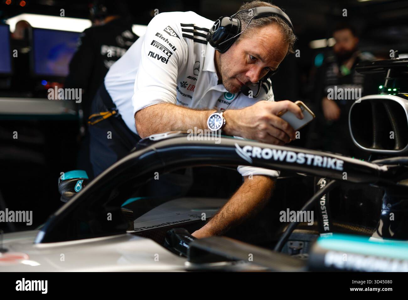 Mercedes AMG F1 Team engineer during the 2025 Formula 1 Grande Premio ...