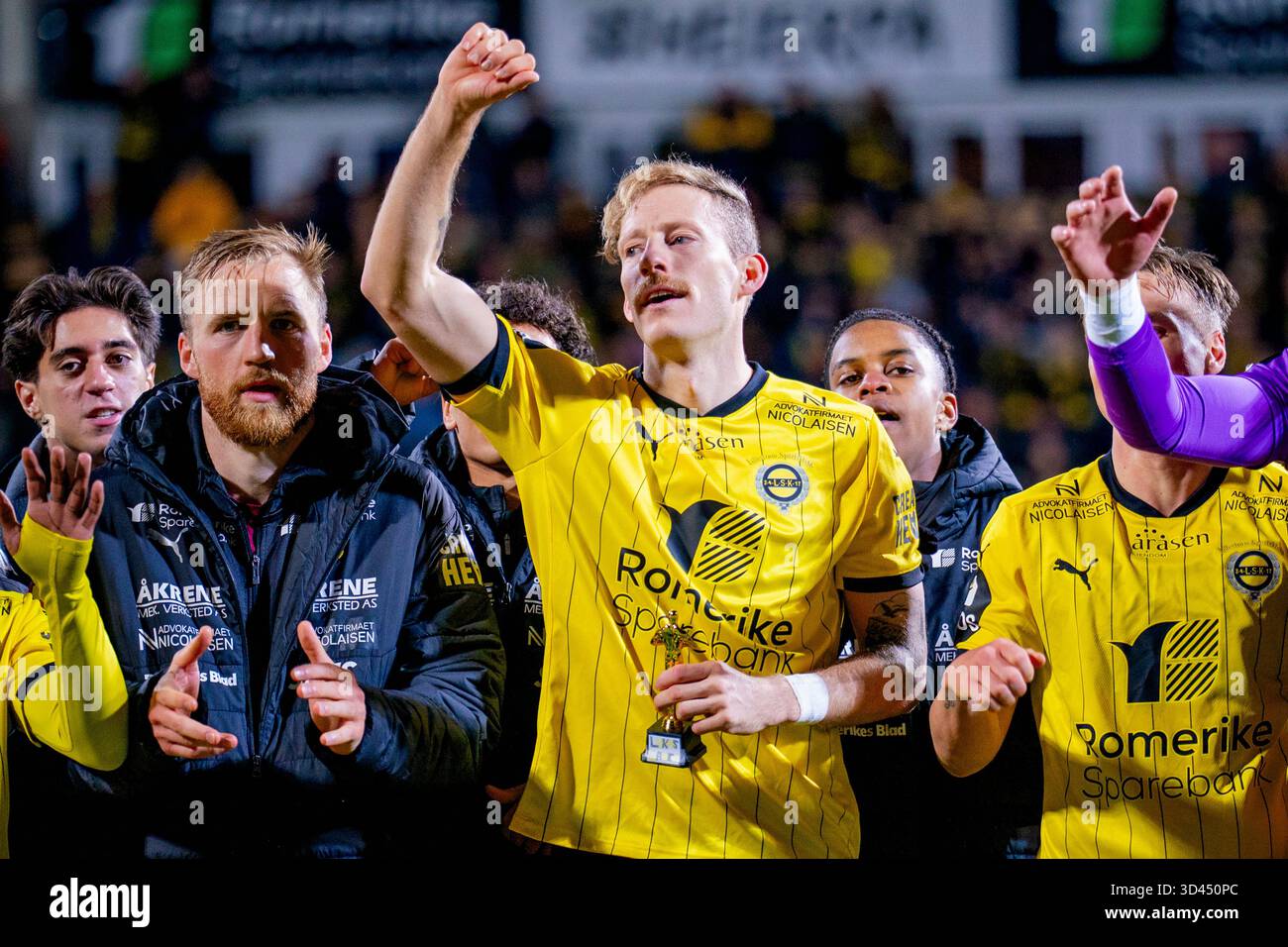 Lillestrøm 20251108. Lillestrøm's Gjermund Åsen celebrates the victory ...