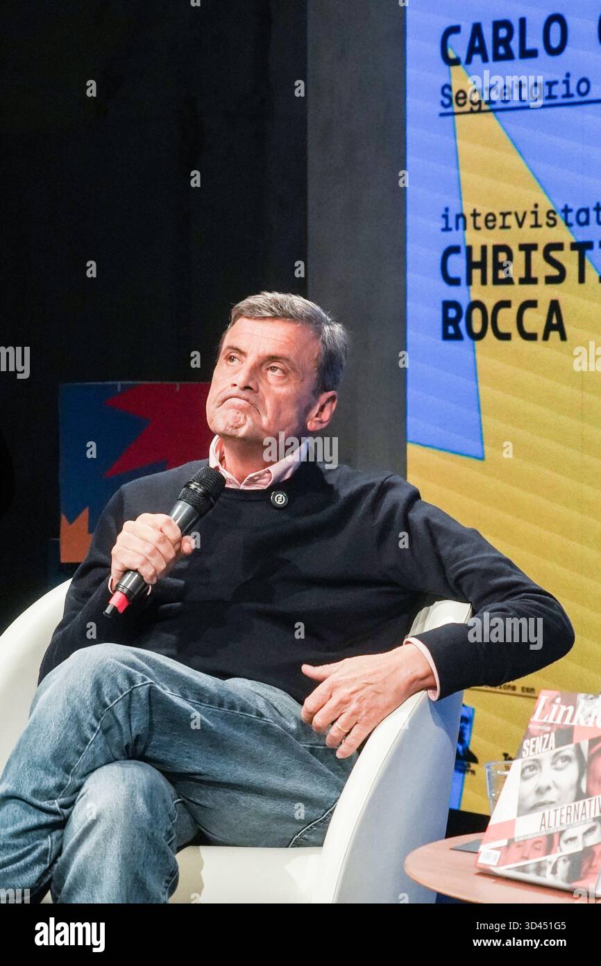MILAN - Azione leader and secretary Carlo Calenda was interviewed by ...
