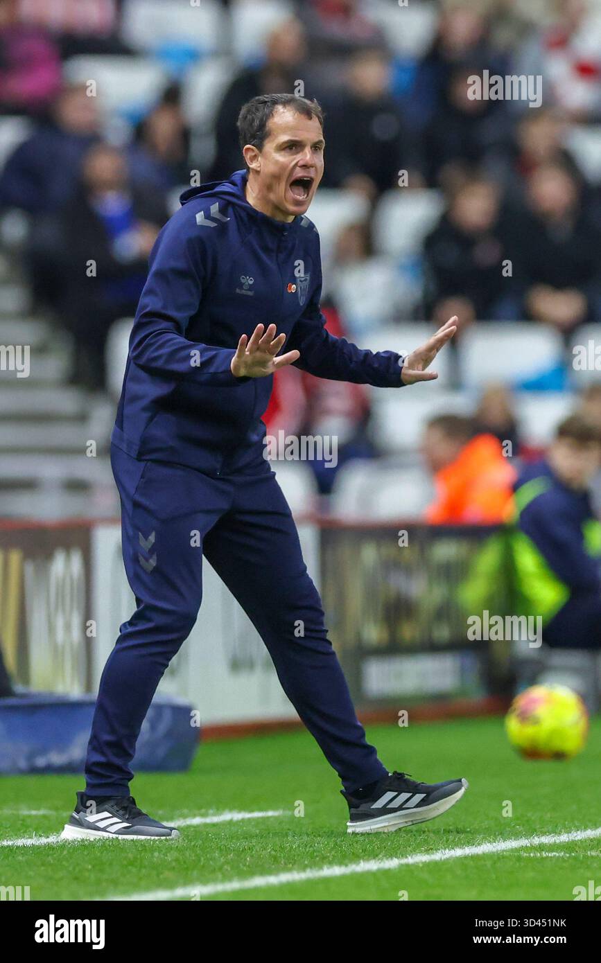 Sunderland Manager Regis Le Bris [FRA] reacts and gestures during the ...