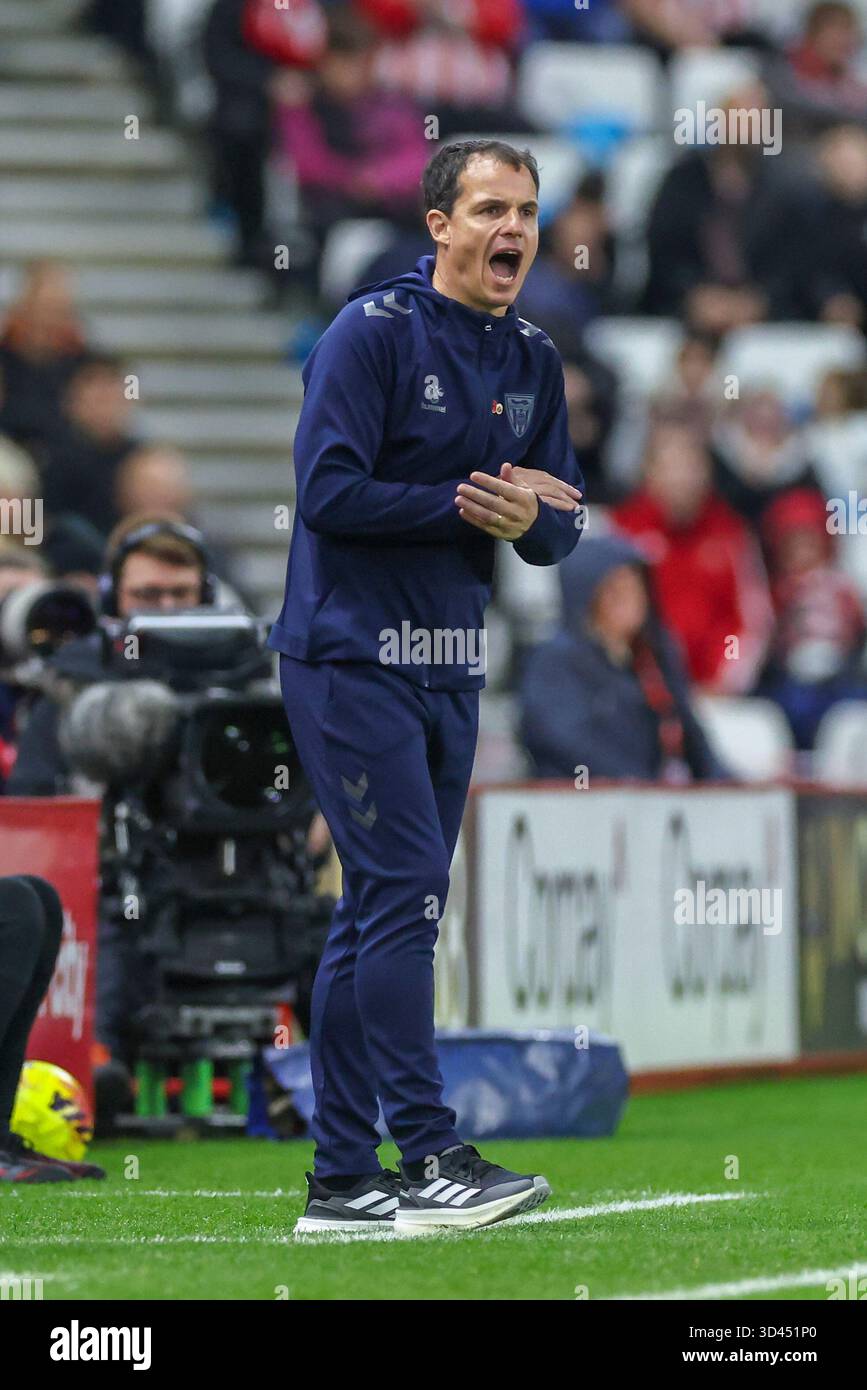 Sunderland Manager Regis Le Bris [FRA] reacts and gestures during the ...