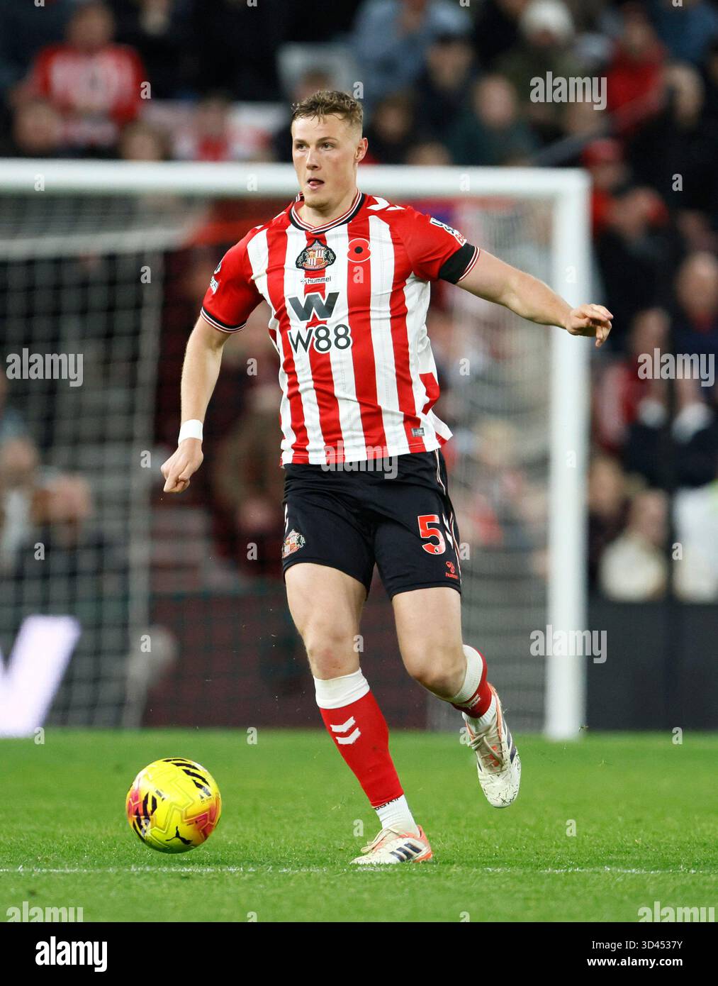 Sunderland's Daniel Ballard in action during the Premier League match ...