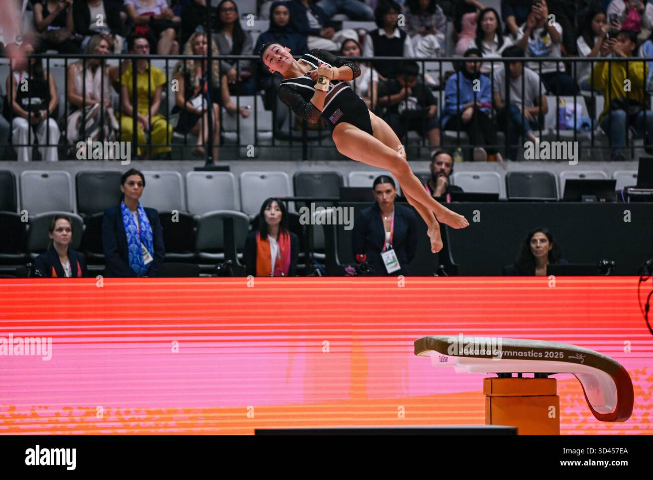 October 23, 2025, Jakarta, Indonesia: LEANNE WONG competes on the vault ...