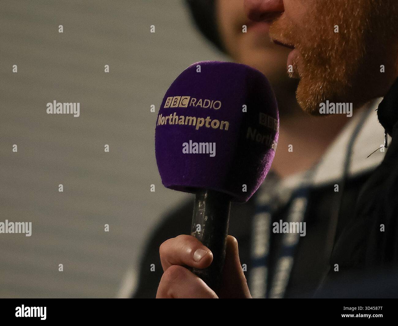 BRACKLEY, ENGLAND - NOVEMBER 8: BBC Radio Northampton Microphone after ...