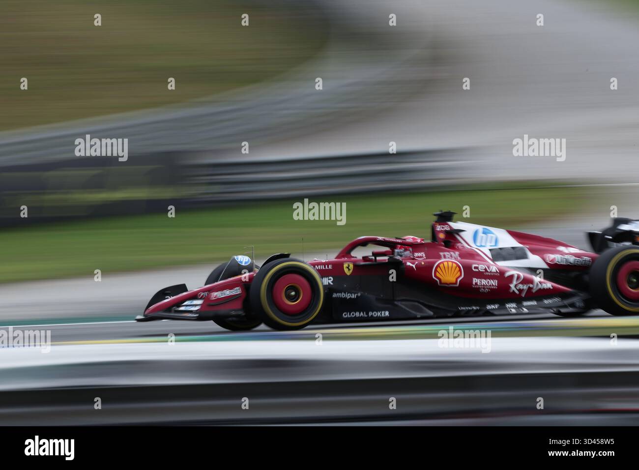 Ferrari driver Charles Leclerc of Monaco drives during the qualifying ...