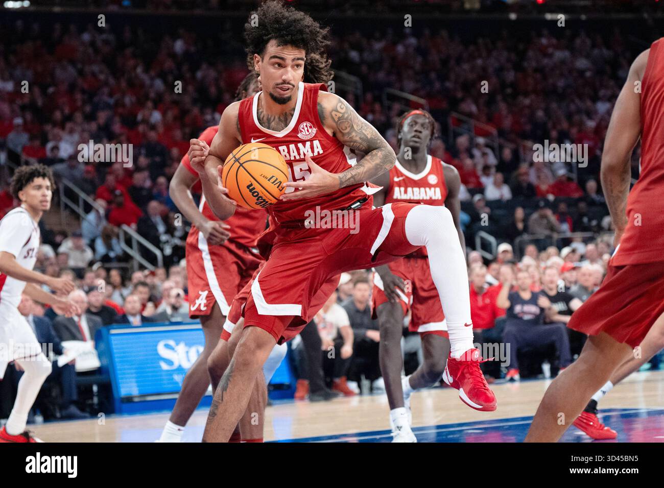 Alabama guard Houston Mallette (95) secures a rebound during the second ...