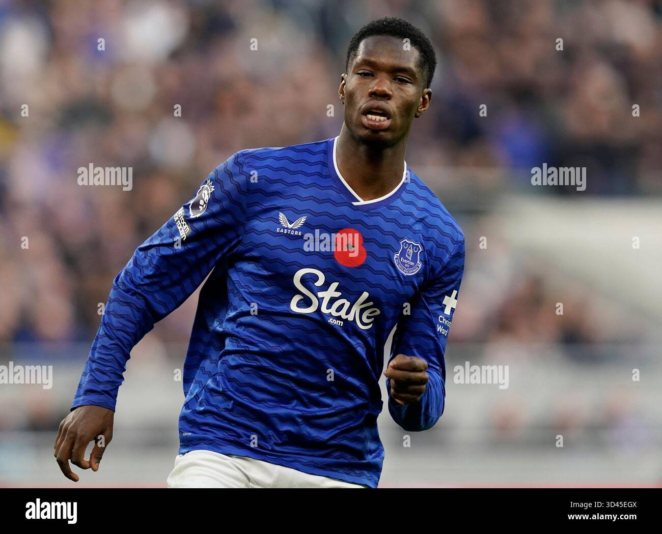 Liverpool, England, 8th November 2025. Thierno Barry of Everton during ...