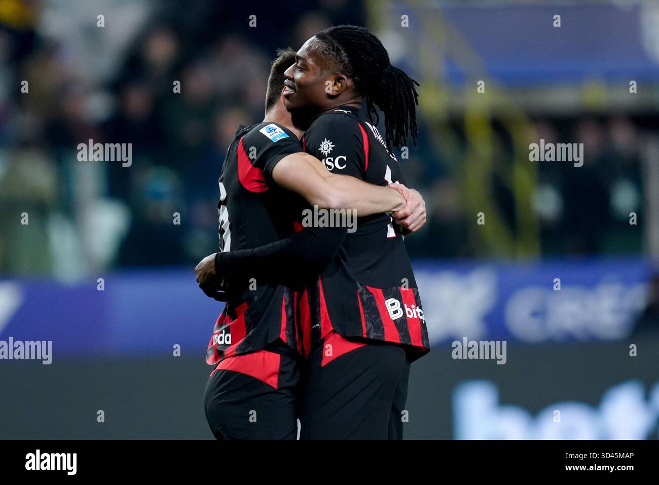 Rafael Leao of AC Milan celebrates after scoring second goal during the ...