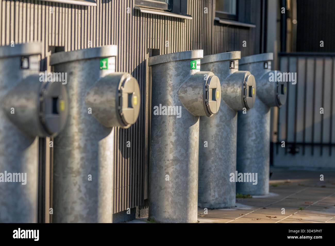 Industrial waste management system with multiple collection units Stock ...