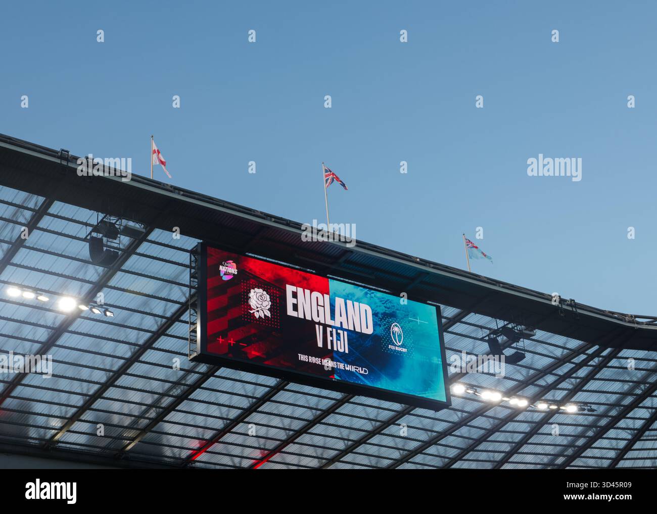 London, UK. 8th November 2025. England v Fiji match at Allianz Stadium ...