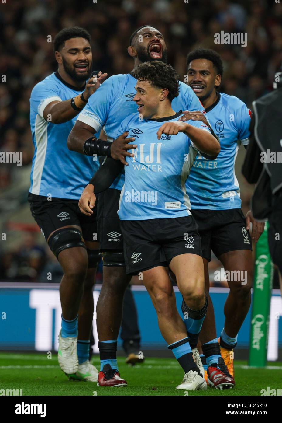 London, UK. 8th November 2025. Temo Mayanavanua (Fiji) elated after ...