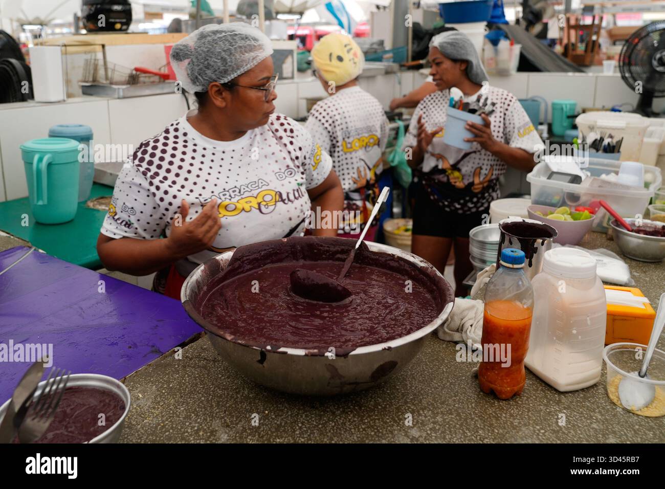 Acai sits in a bowl at a market amid the nearby COP30 U.N. Climate ...