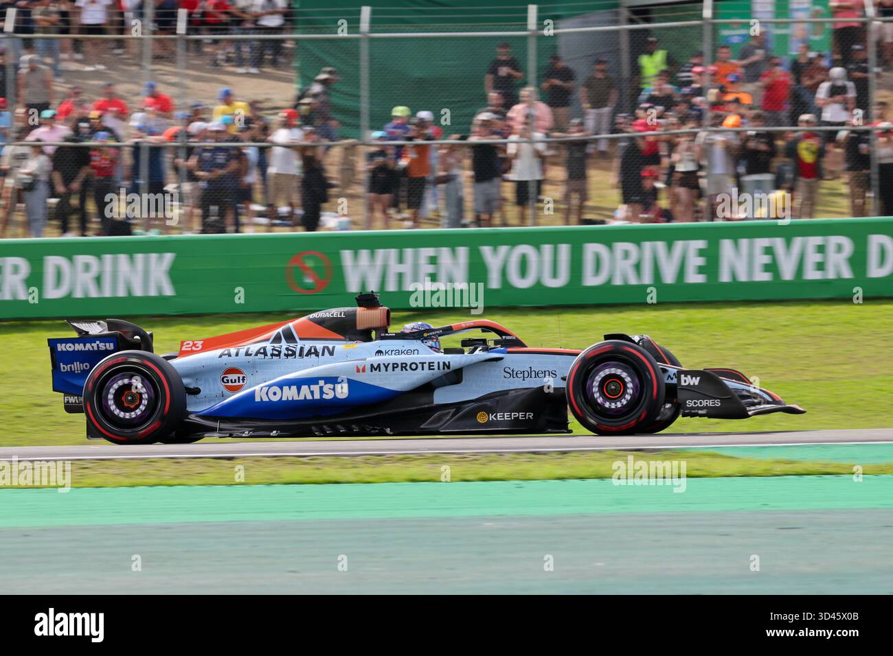 Sao Paulo, BRA. 08/11/2025. Alexander Albon of Thailand driving the (23 ...