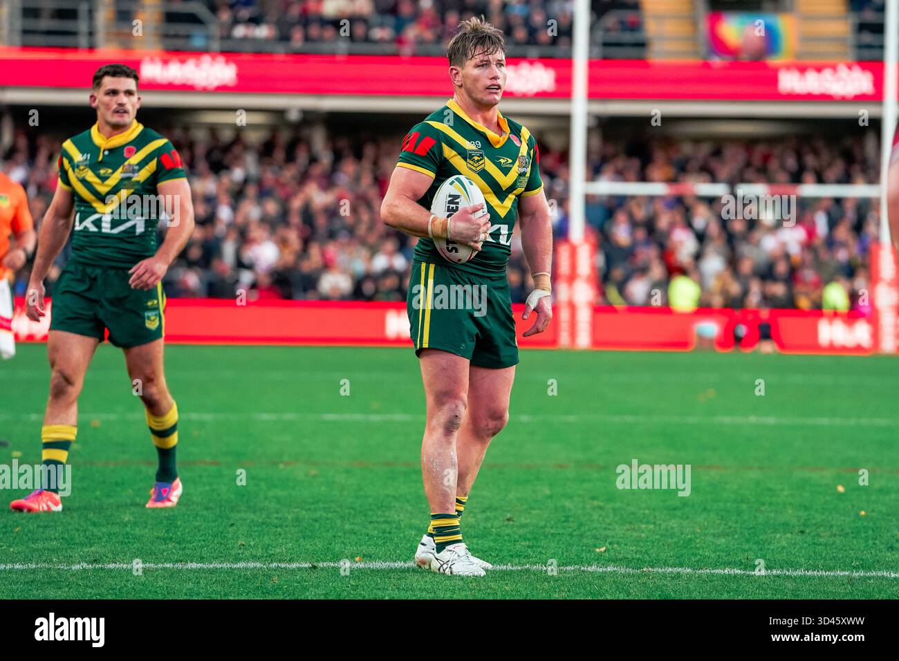 LEEDS, ENGLAND - November 8: Harry Grant of Australia waiting for the referee's whistle before ...