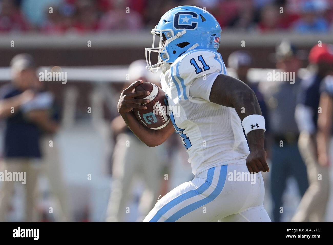 The Citadel running back Beau Herrington (11) rushes for a first down ...