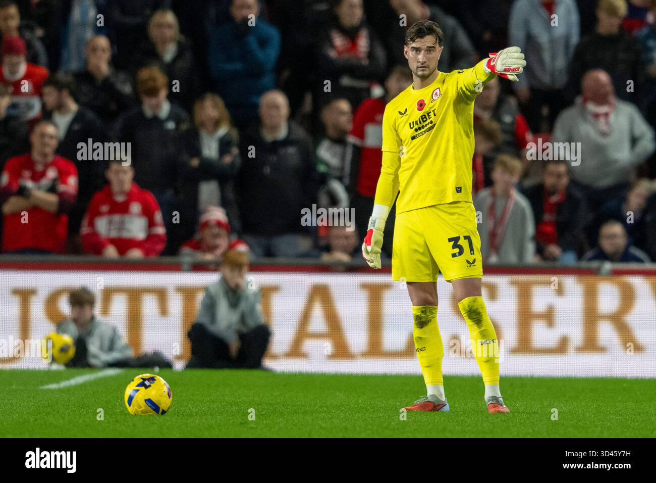 Sol Brynn Middlesbrough Goalkeeper during the Sky Bet Championship ...