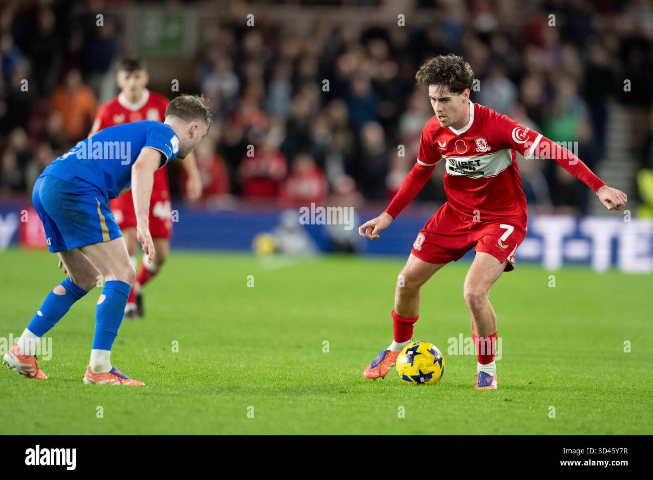 Hayden Hackney of Middlesbrough on the ball during the Sky Bet ...