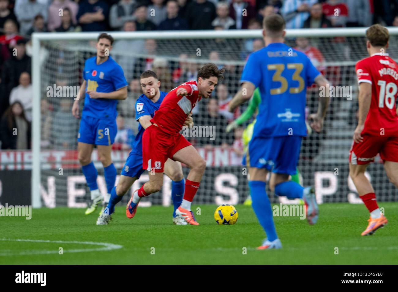 Hayden Hackney of Middlesbrough during the Sky Bet Championship match ...