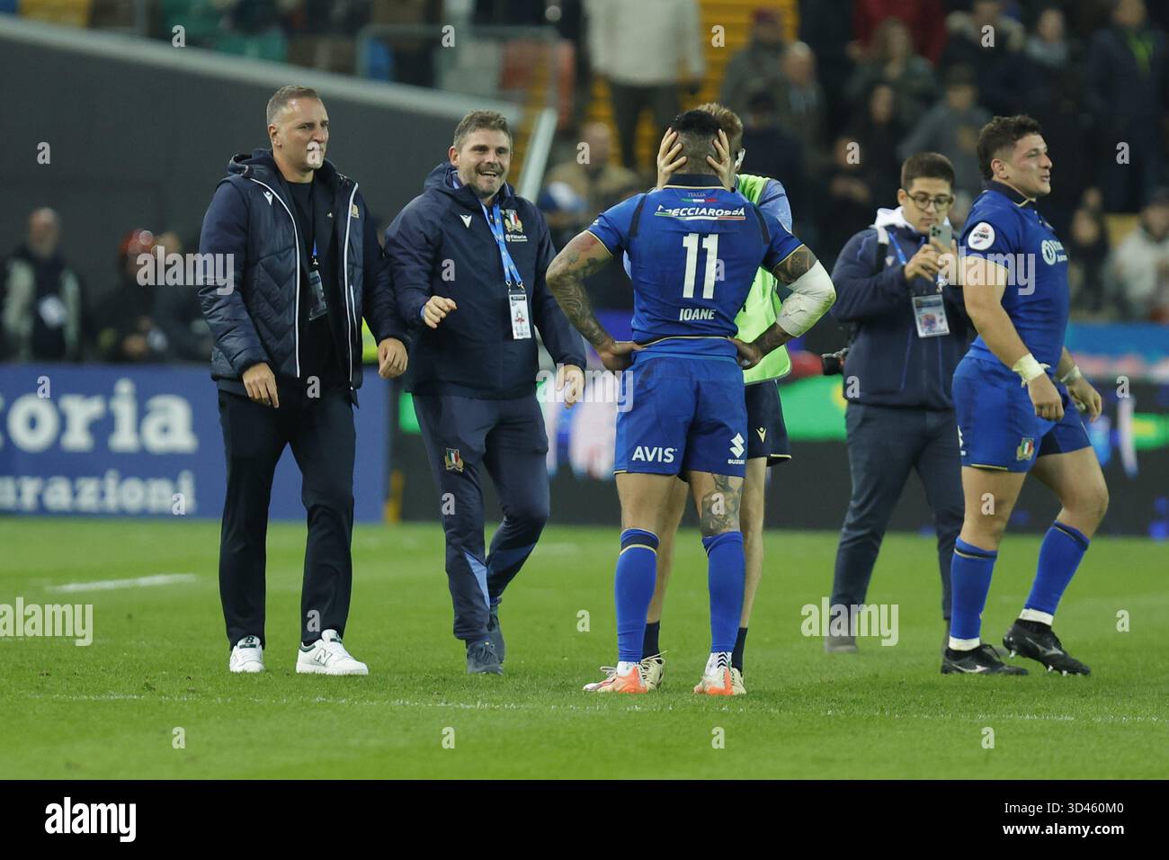 Italia's MONTY IOANE celebrates after win the match during the Quilter ...