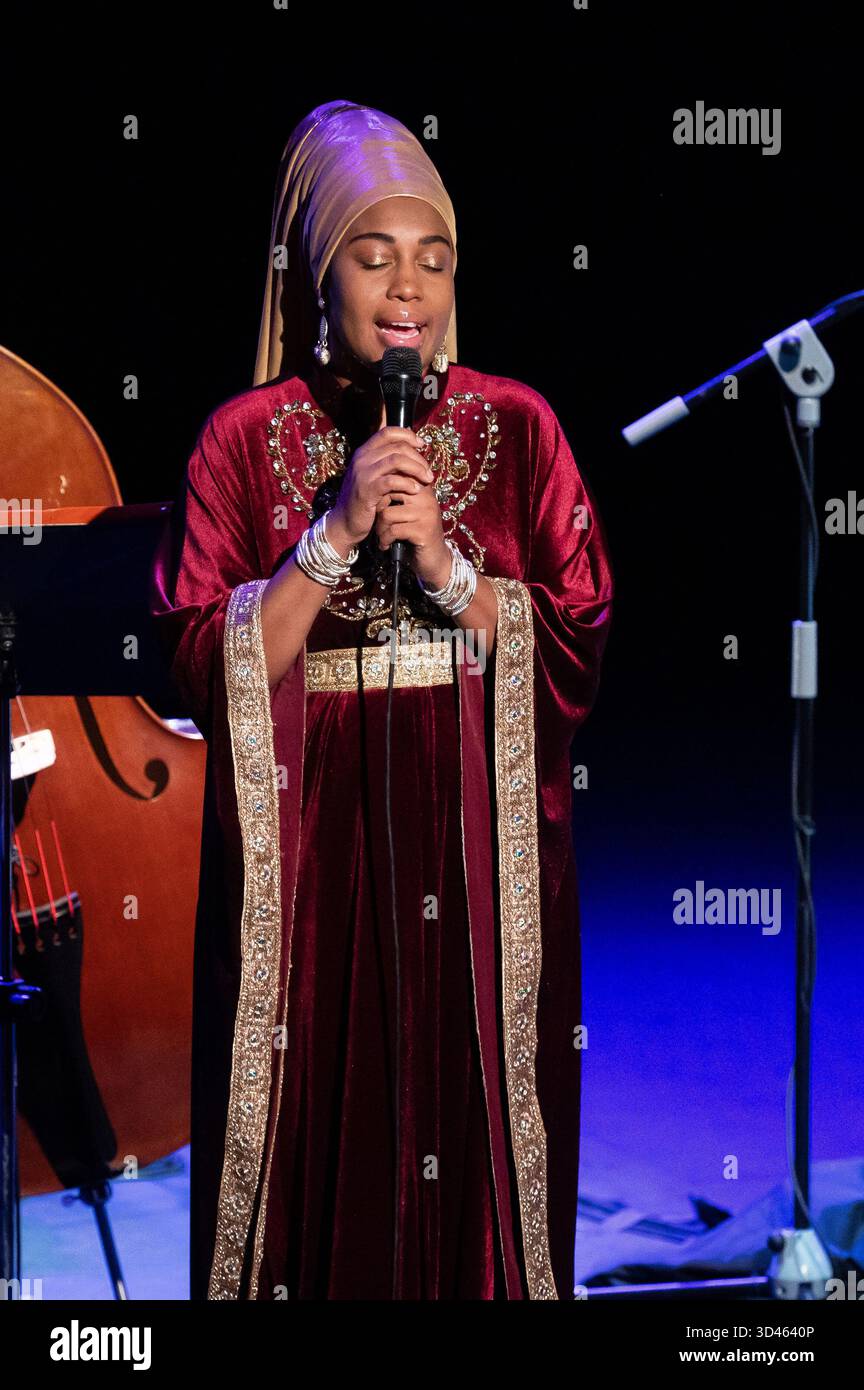 American jazz singer Jazzmeia Horn l performs during the JAZZMADRID ...