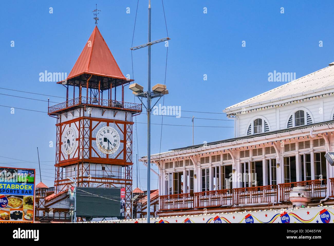 The iconic clock tower of the Stabroek Market building, the largest ...