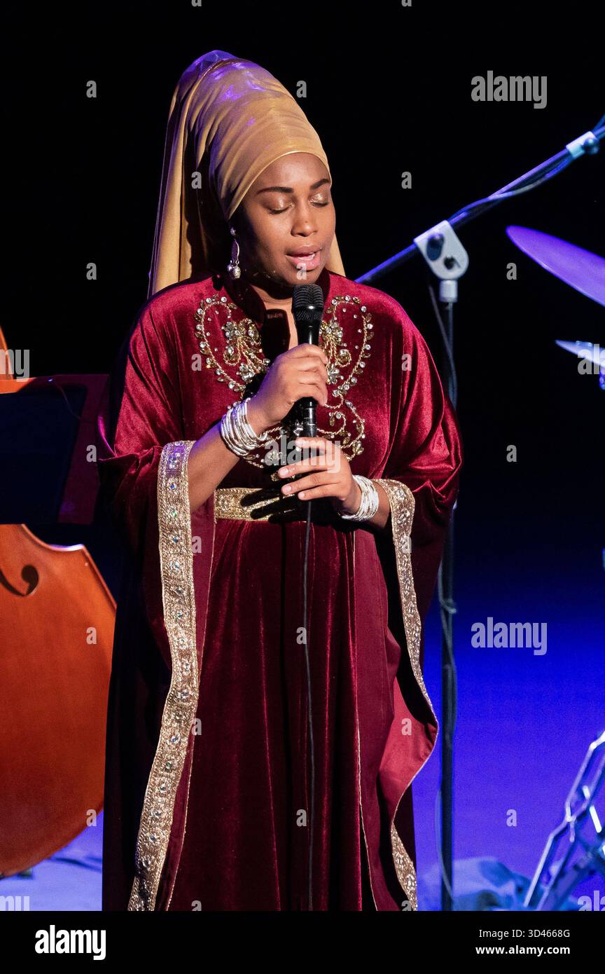 American jazz singer Jazzmeia Horn l performs during the JAZZMADRID ...